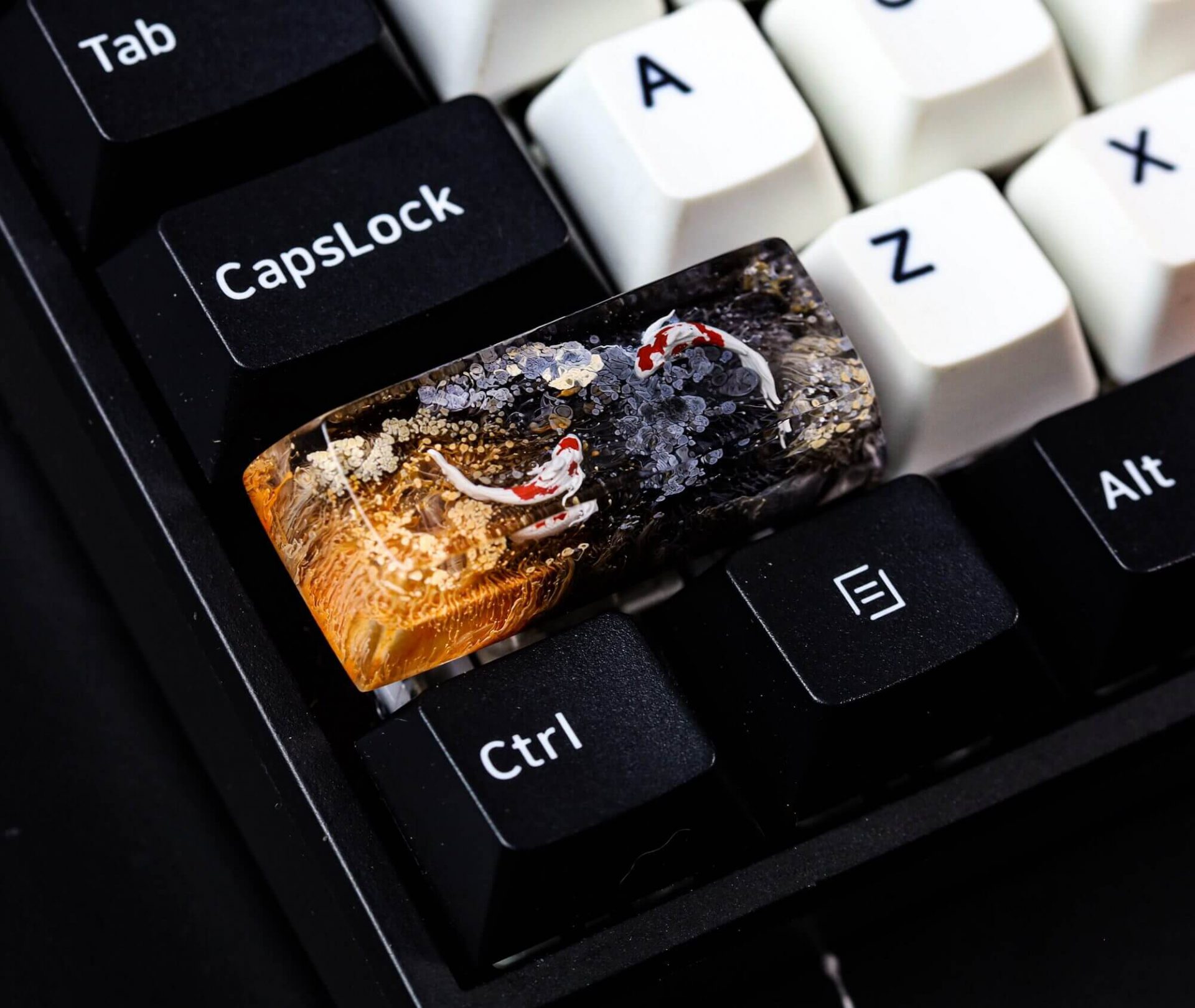 Custom Fantasy Koi artisan keycap - Hirosart - Keycaps studio