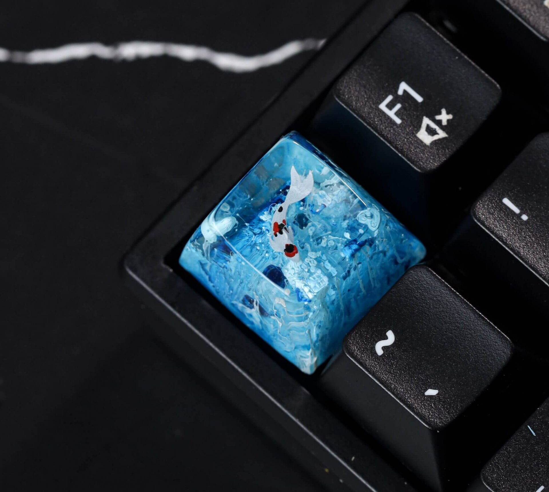 Custom Fantasy Koi artisan keycap - Hirosart - Keycaps studio